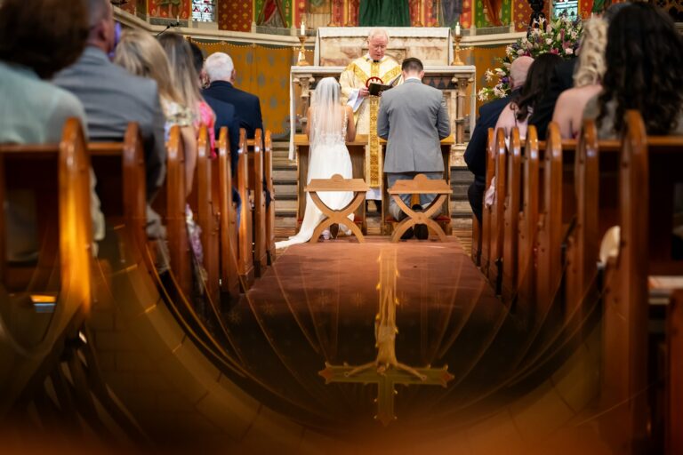 A beautiful church ceremony and barn reception