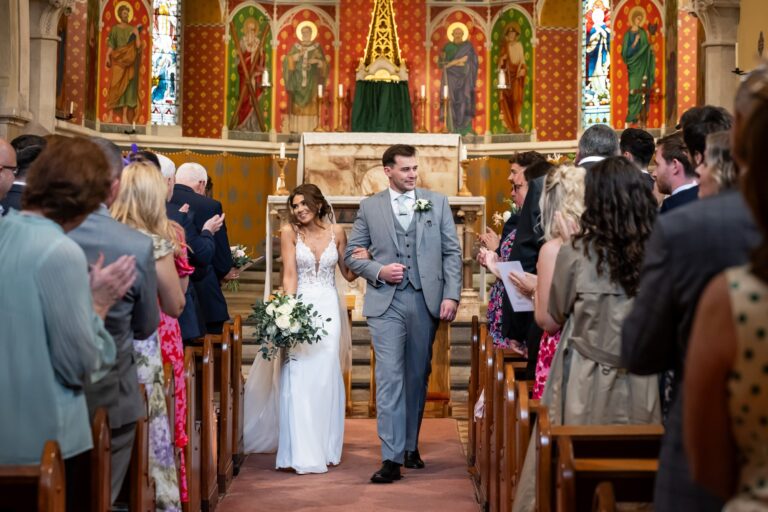 A beautiful church ceremony and barn reception