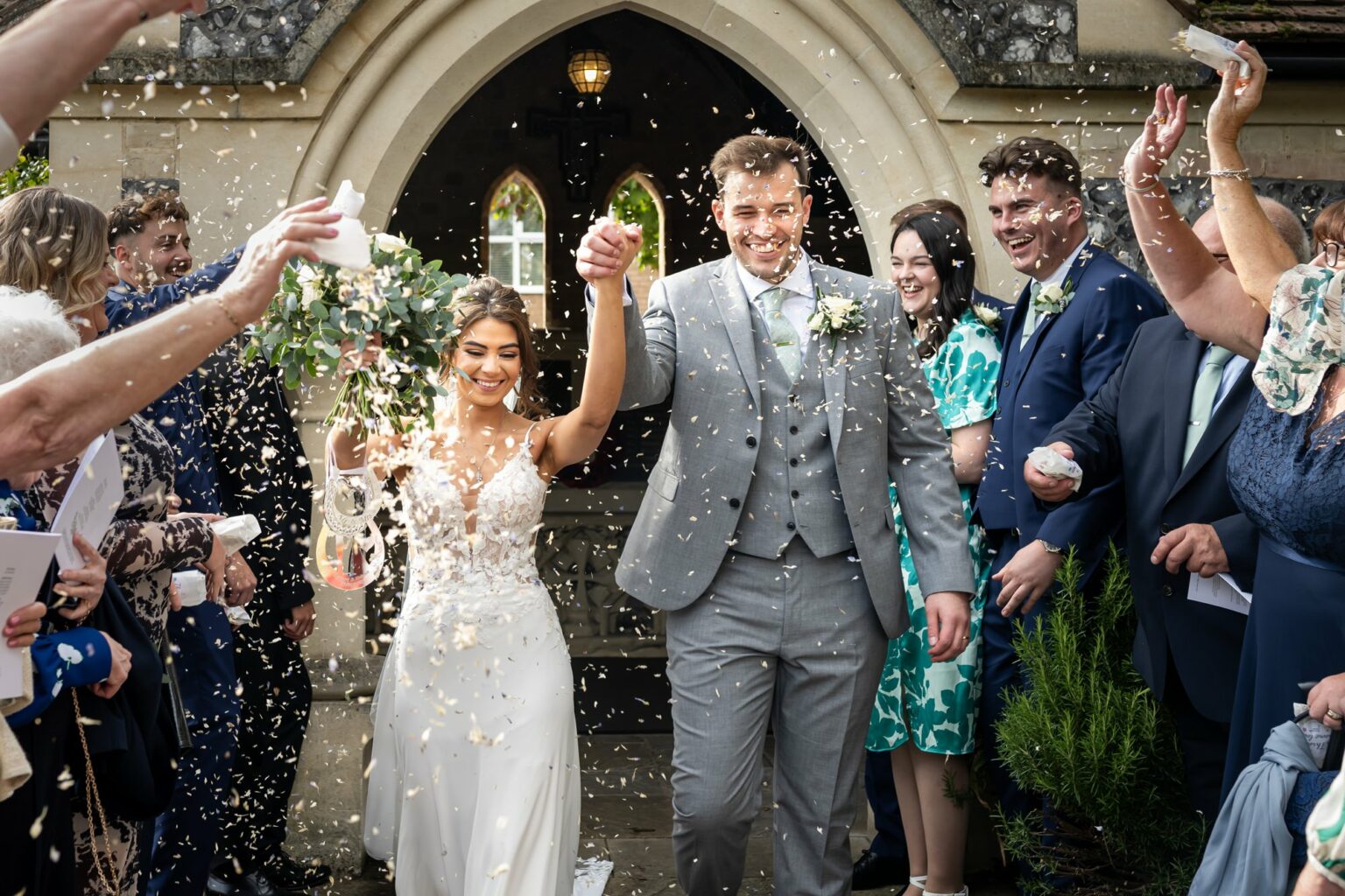 A beautiful church ceremony and barn reception