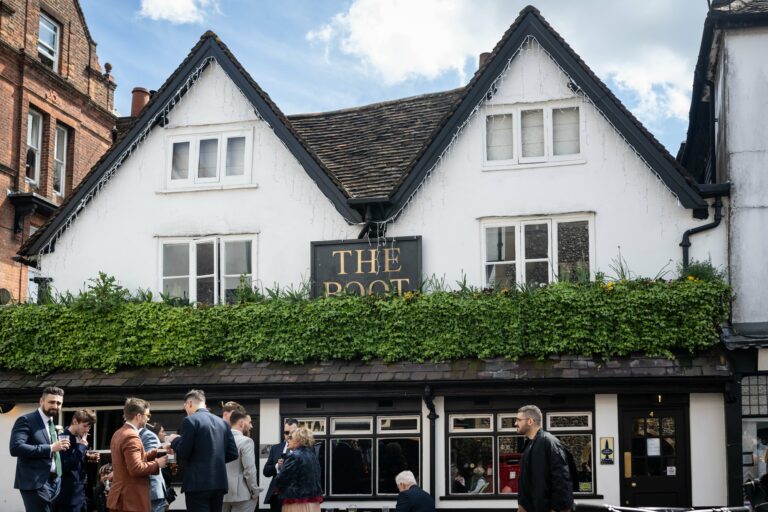 A cathedral wedding and pub reception