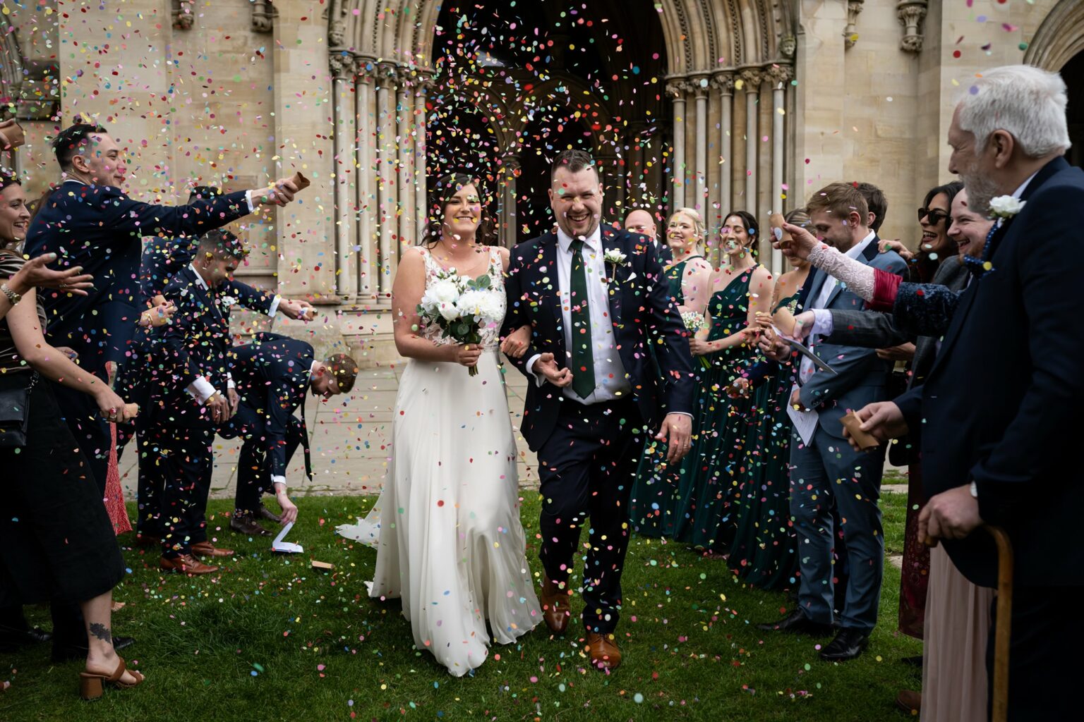 A cathedral wedding and pub reception