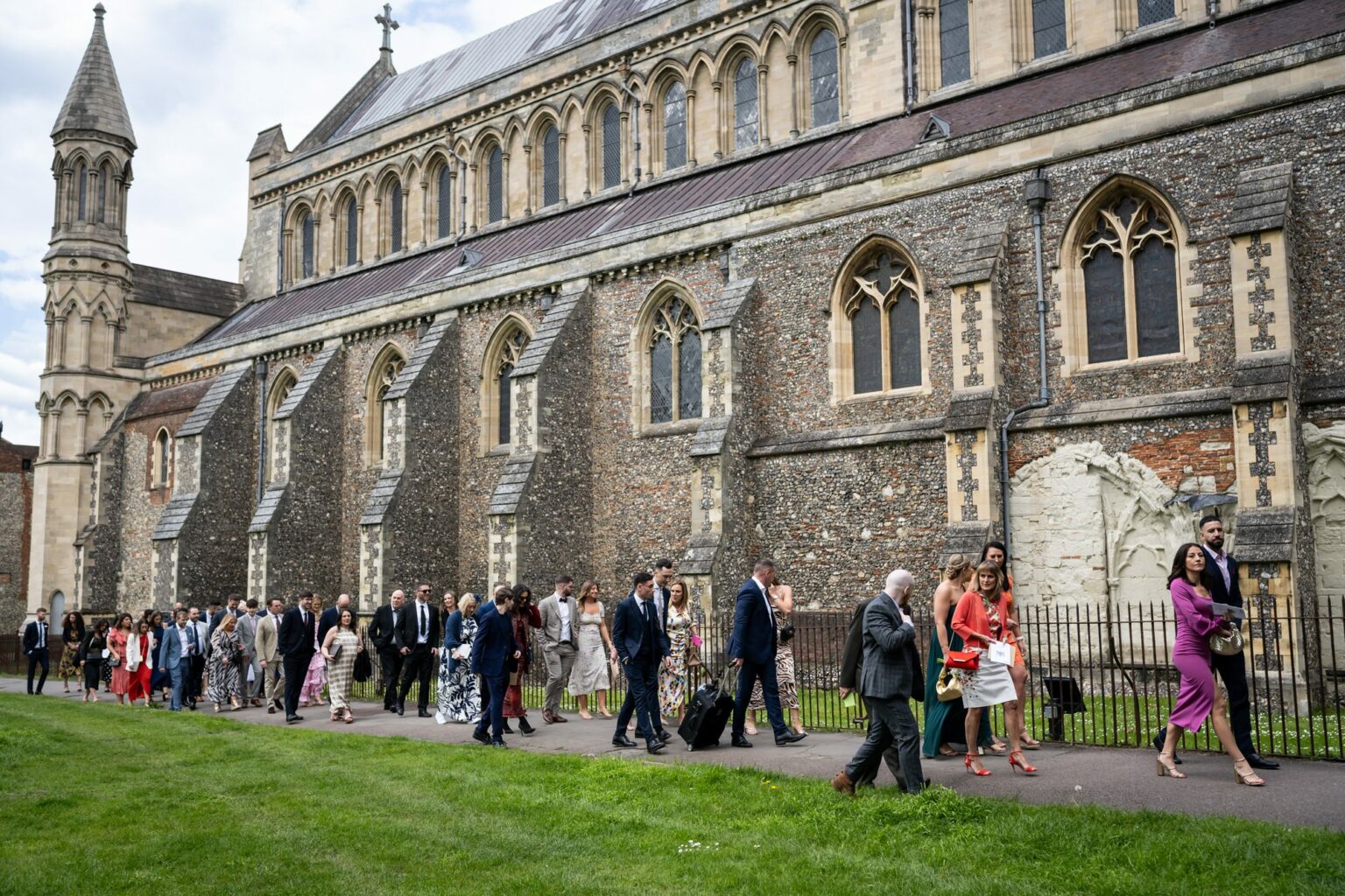 A cathedral wedding and pub reception