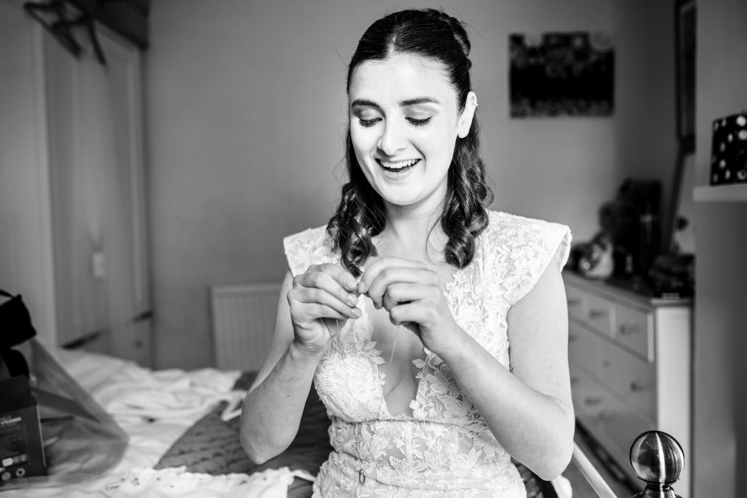 An autumnal wedding with homemade bridesmaid dresses